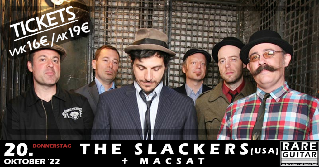THE SLACKERS + MACSAT – Rare Guitar